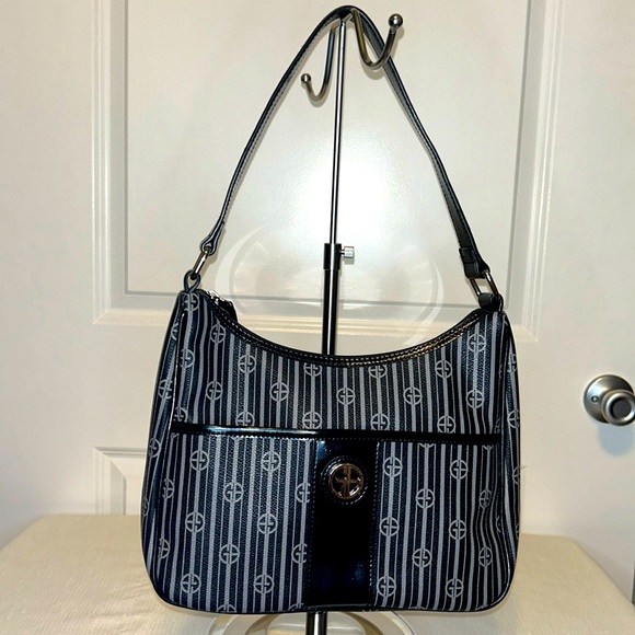 Giani Bernini | Bags | Giani Bernini Black And Gray Logo Monogram ...